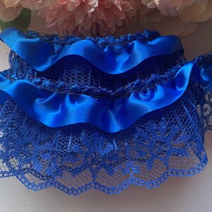 Satin Floral Ruffle Lace Trim 2 Inch Wide Select Color/selling by the ...