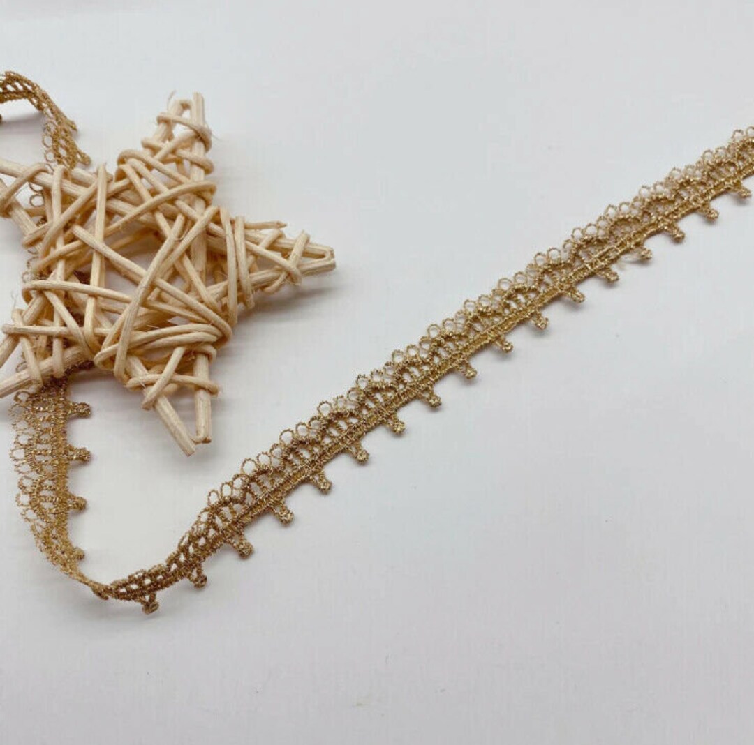 3/4 Inch Wide Gold or Silver Color Metallic Trim Ribbon Price per Yard ...