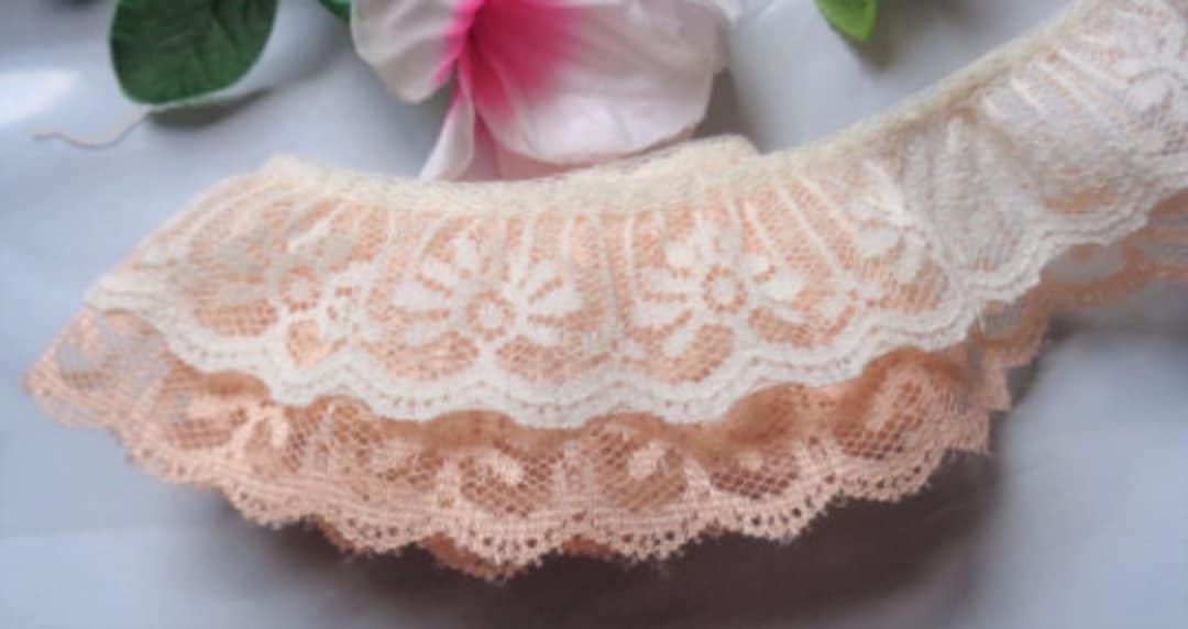 2 Row 2 Inch Wide Ruffled Lace Trim Select Color Price per Yard - Etsy
