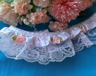 1 1/2 Inch Wide Pink/white Ruffled Lace Price per Yard - Etsy
