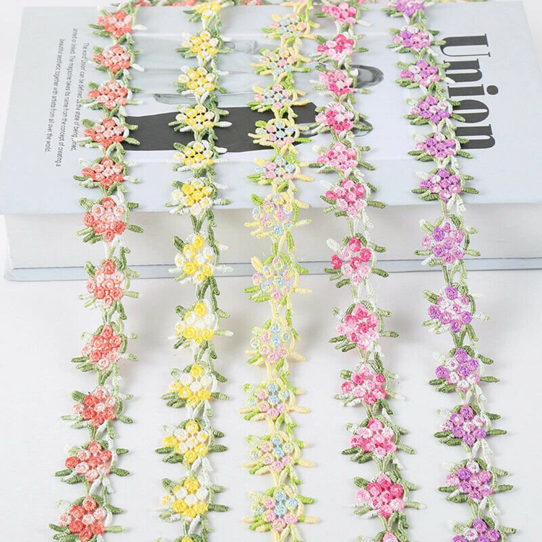 1 1/4 Inch Wide Embroidered Lace Trim Price per Yard - Etsy