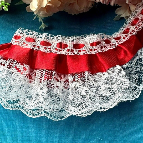 Red Lace Trim - Etsy