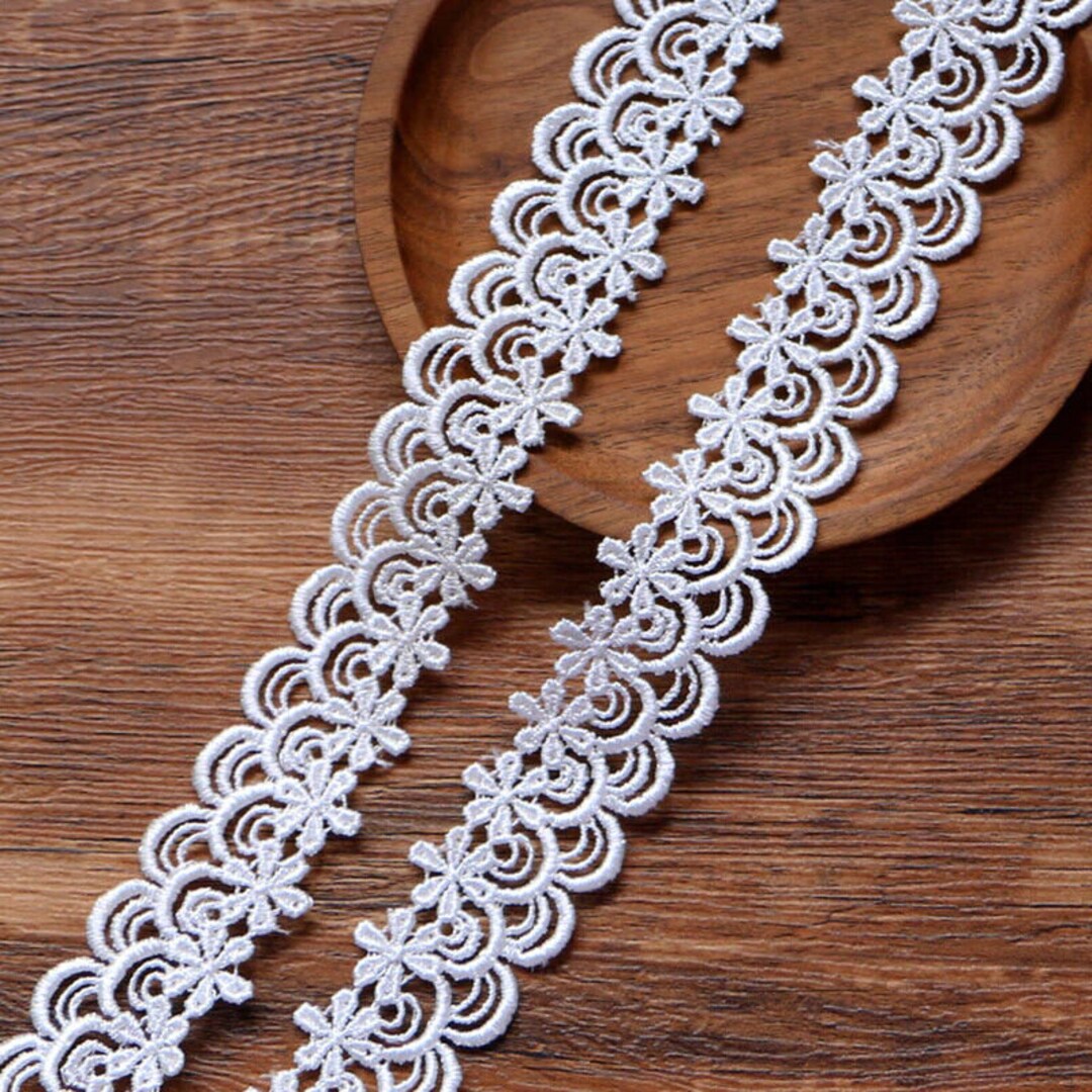 1 Inch Wide White Lace Trim Price per Yard - Etsy