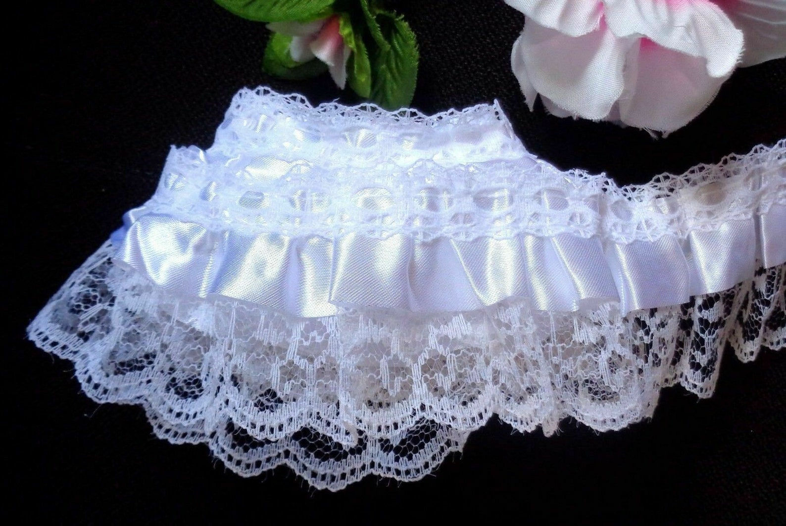 1 1/2 Inch or 2 "wide Ruffled Lace Trim Price for 1 Yard/ Select Color ...