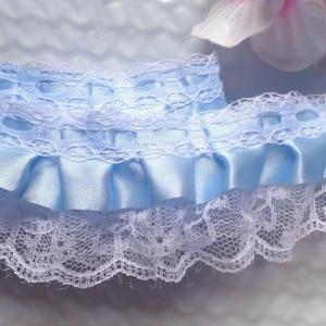 1 1/2 Inch or 2 "wide Ruffled Lace Trim Price for 1 Yard/ Select Color ...