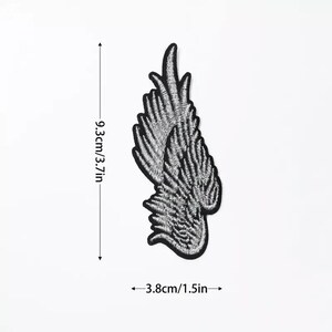 Golden Black Angel Wings Embroidered Iron-on Patches 3+1/2 X 1+1/2 Inch ...