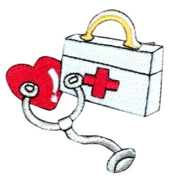 Medical First Aid Kit Stethoscope Heart 2 1/2 X 2 1/2 Inch | Etsy