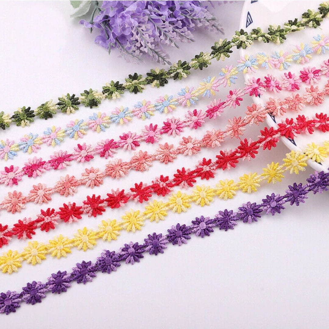 1/2 Inch Wide Daisy Trim Ribbon Price per Yard/select Color - Etsy