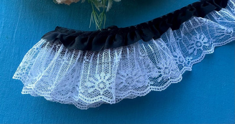 Satin Floral Ruffle Lace Trim 2 Inch Wide Select Color/selling by the ...
