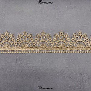 Gold Thread Lace Gold Embroidery Lace Trim 1 1/4-inch Price per Yard - Etsy