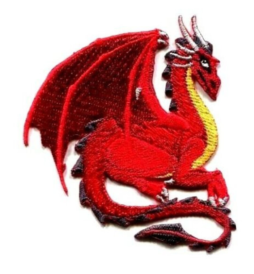DRAGON Iron on Patch Applique 2 5/8 X 3 Inch - Etsy