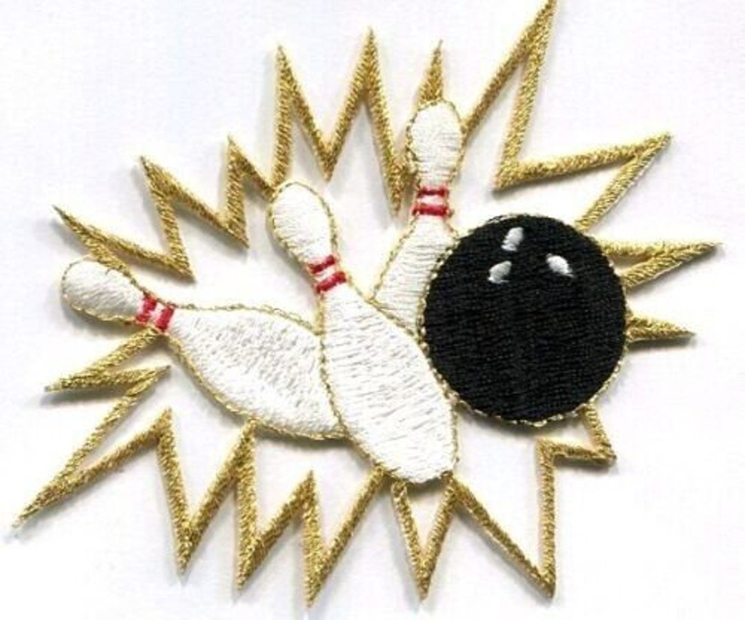BOWLING Iron on Patch Applique 4 X 3 1/8 Inch - Etsy