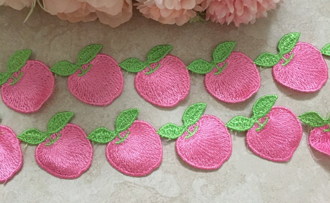 About 1 1/2 Inch Wide Fruit Apple Lace Trim Price per Yard - Etsy