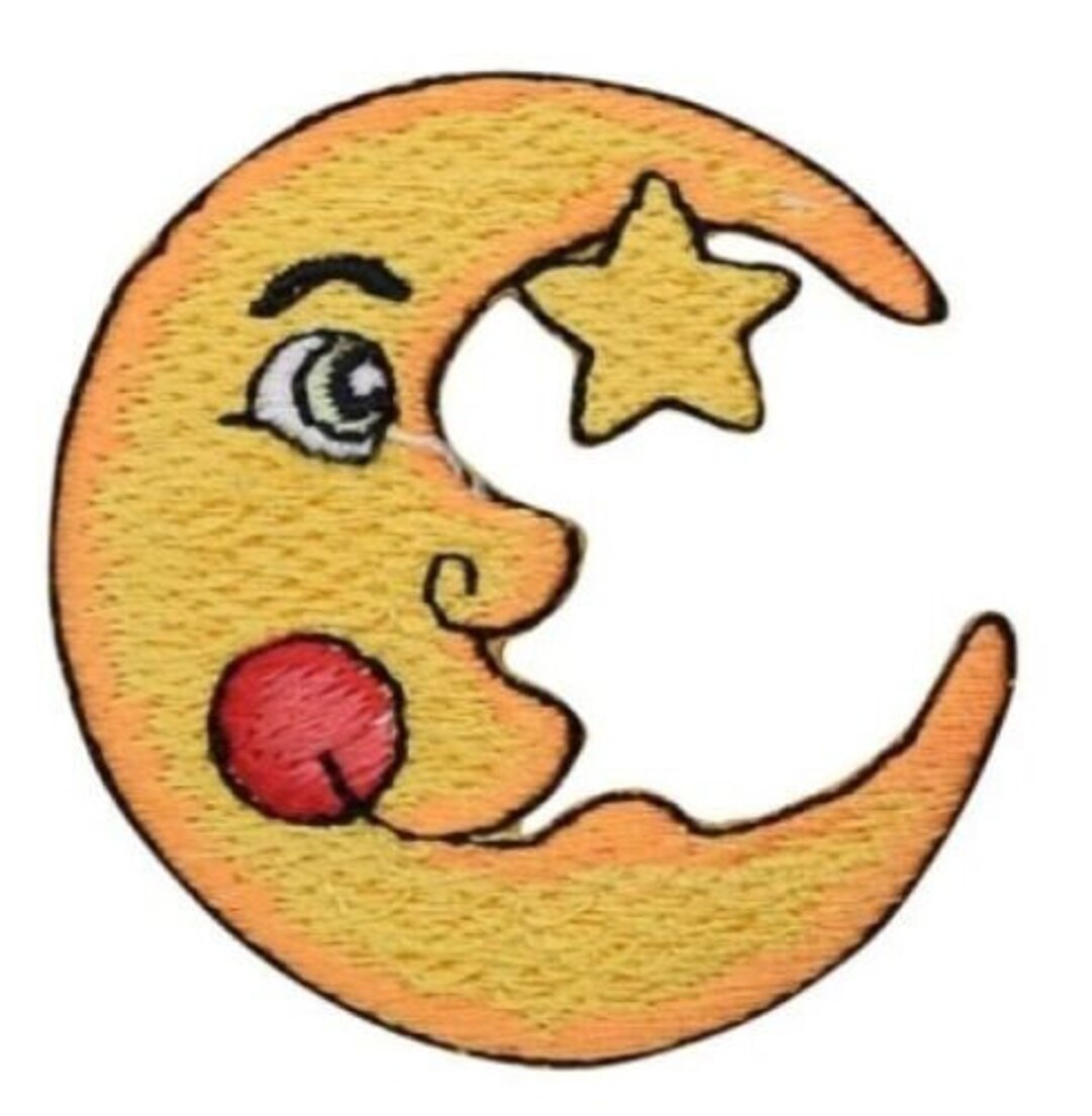 Embroidered Iron-on Applique Sun - Moon, 2+1/4 Inch - Etsy