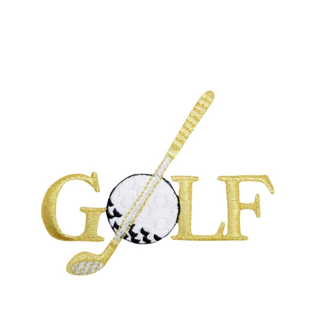 Iron on Patch Applique Golf - Putter/ball - Gold 3-1/2" X 2-3/4" - Etsy