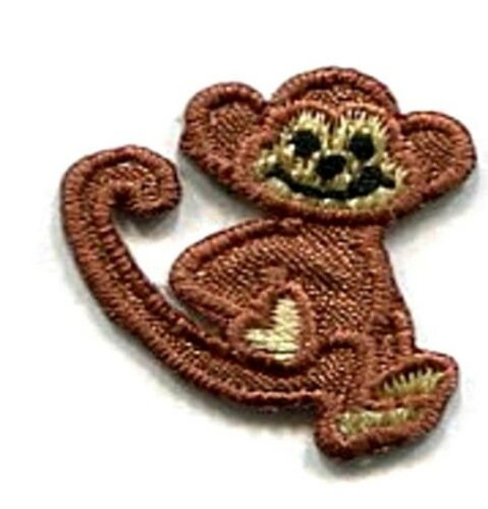 SMALL MONKEY iron on patch applique 1 x 1 inch | Etsy