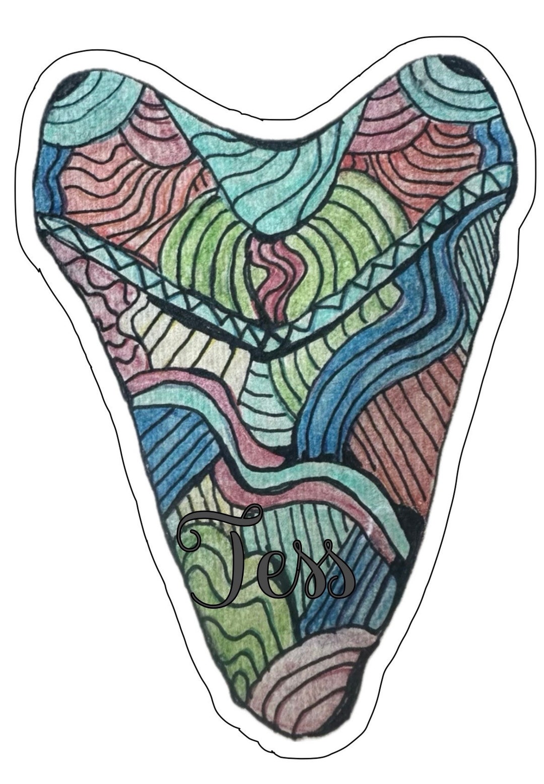 Shark Tooth Sticker - Etsy