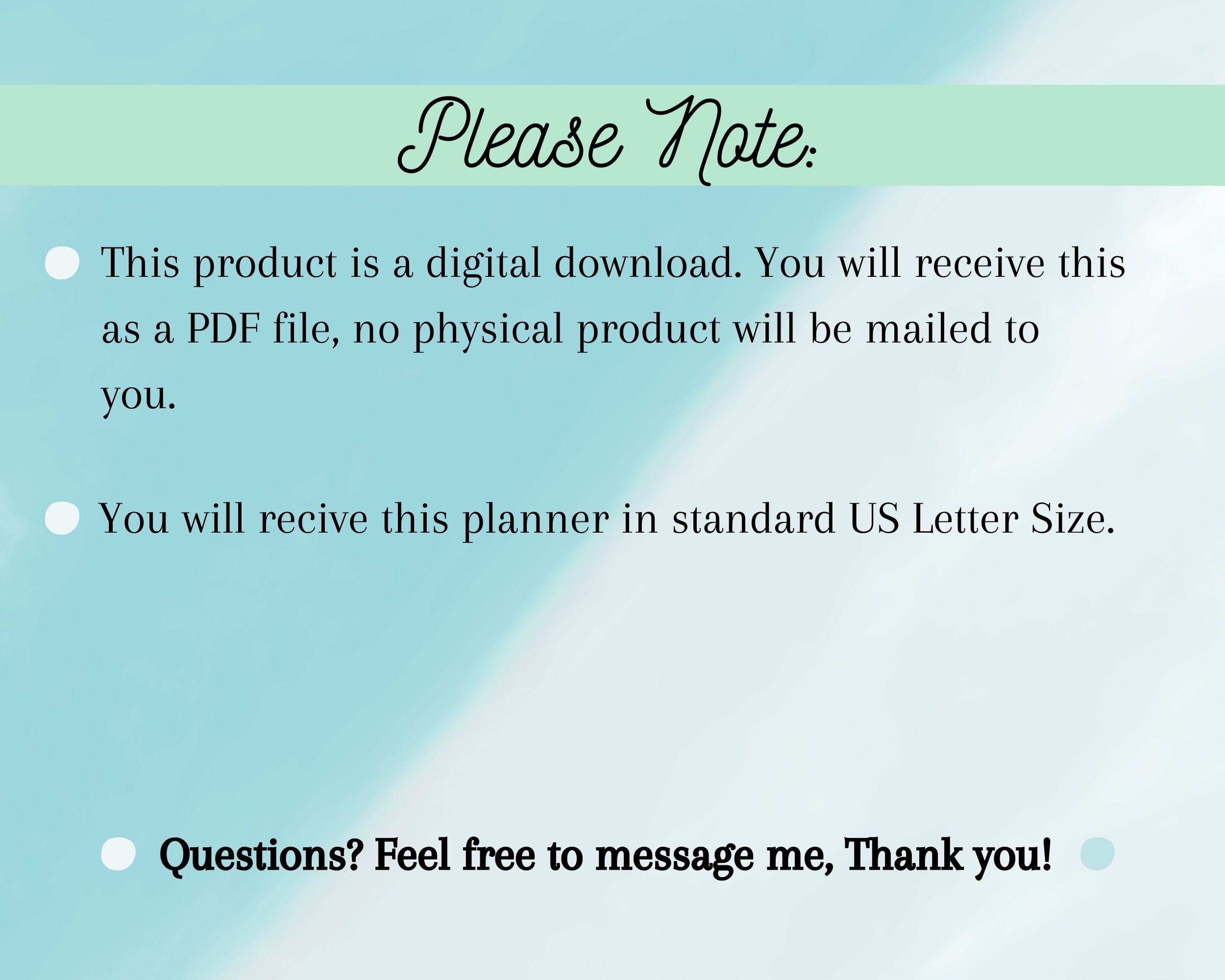 Weekly Planner Printable | Digital Planner | Minimalistic | Color ...