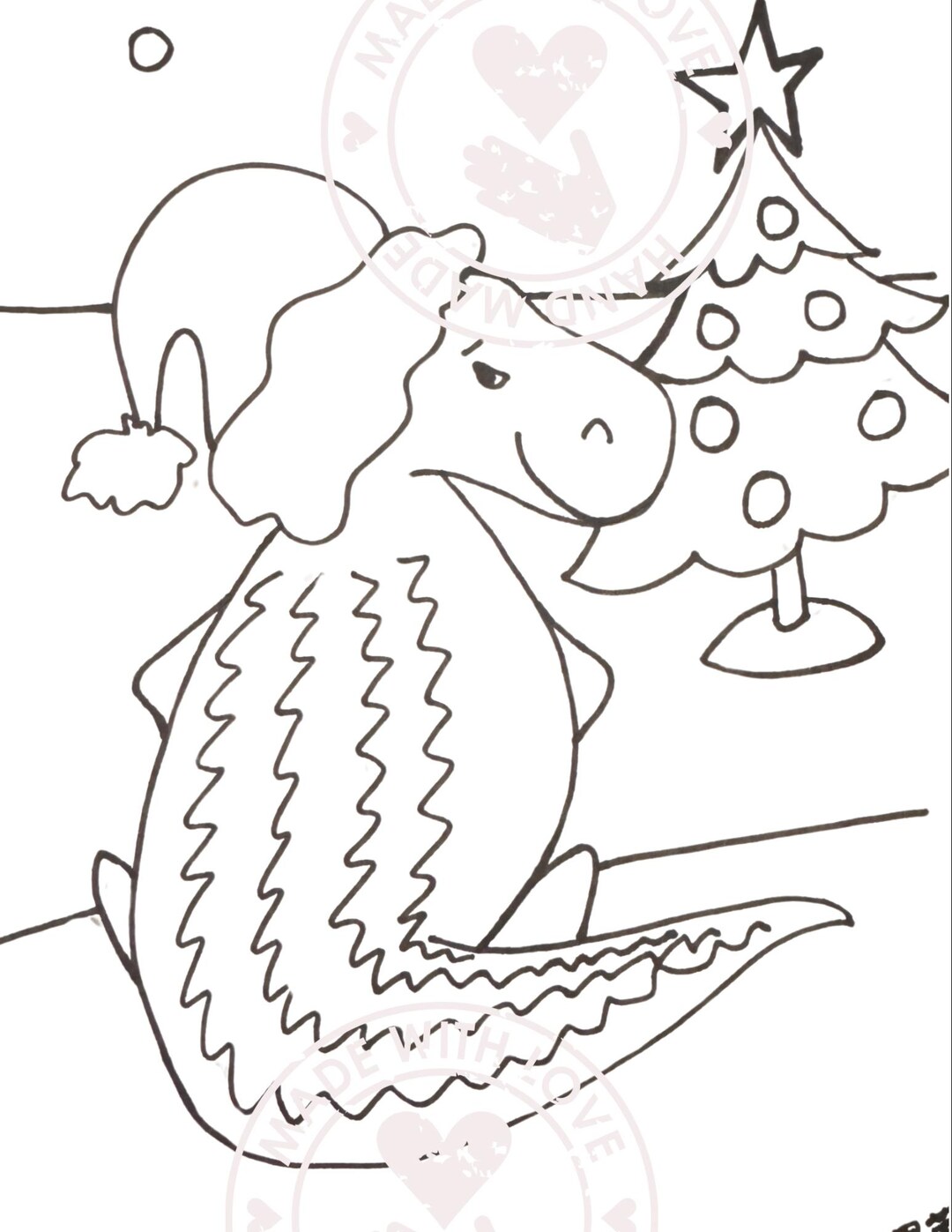 Silly Christmas Coloring Page Fun Print-out Immediate Download One PDF ...