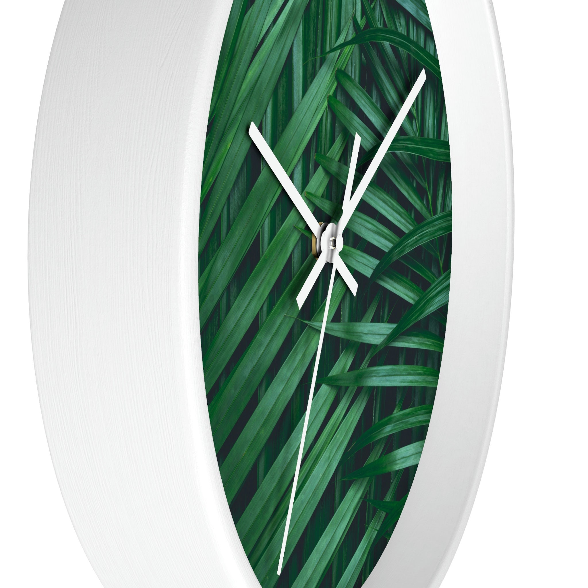Palm Leaves Wall Clock Home Office Decor Natural Accents for Your Home ...