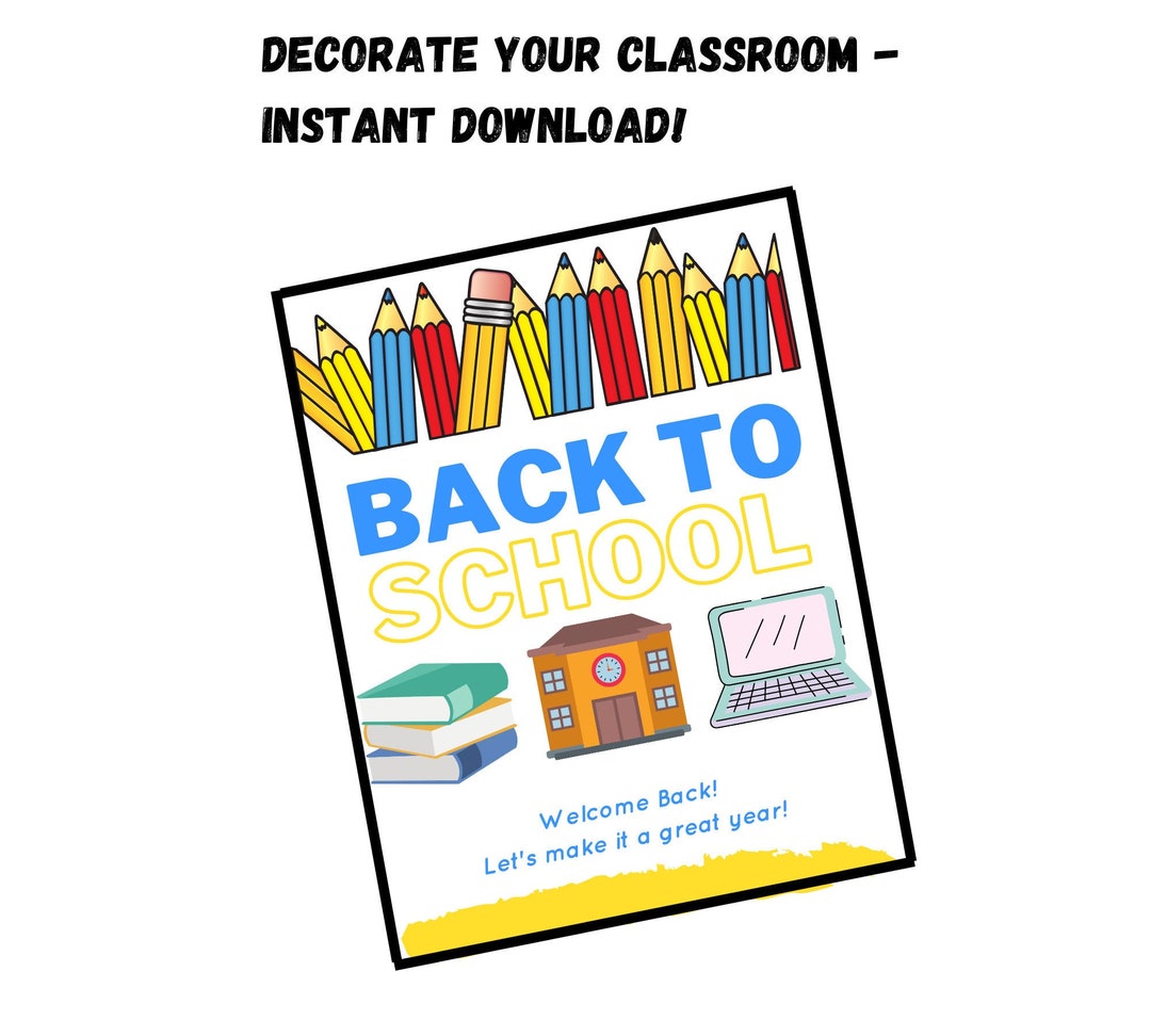 Back to School Printable PDF - Etsy