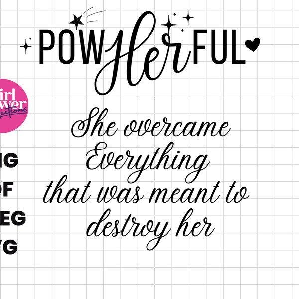 She Over Came Everything That Was Sent to Destroy Her Svg - Etsy