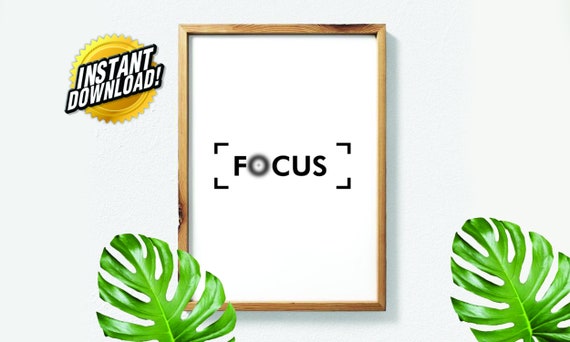 Focus Wall Art Quote Art Print Focus Print Focus Poster | Etsy