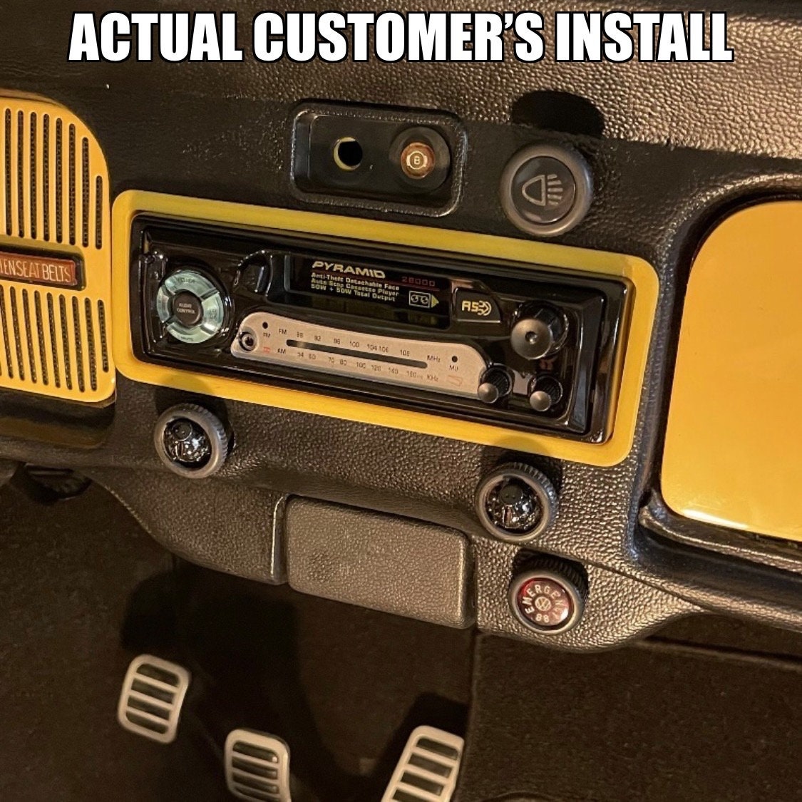 VW Beetle / Super Beetle Single DIN Radio Bezel - Etsy