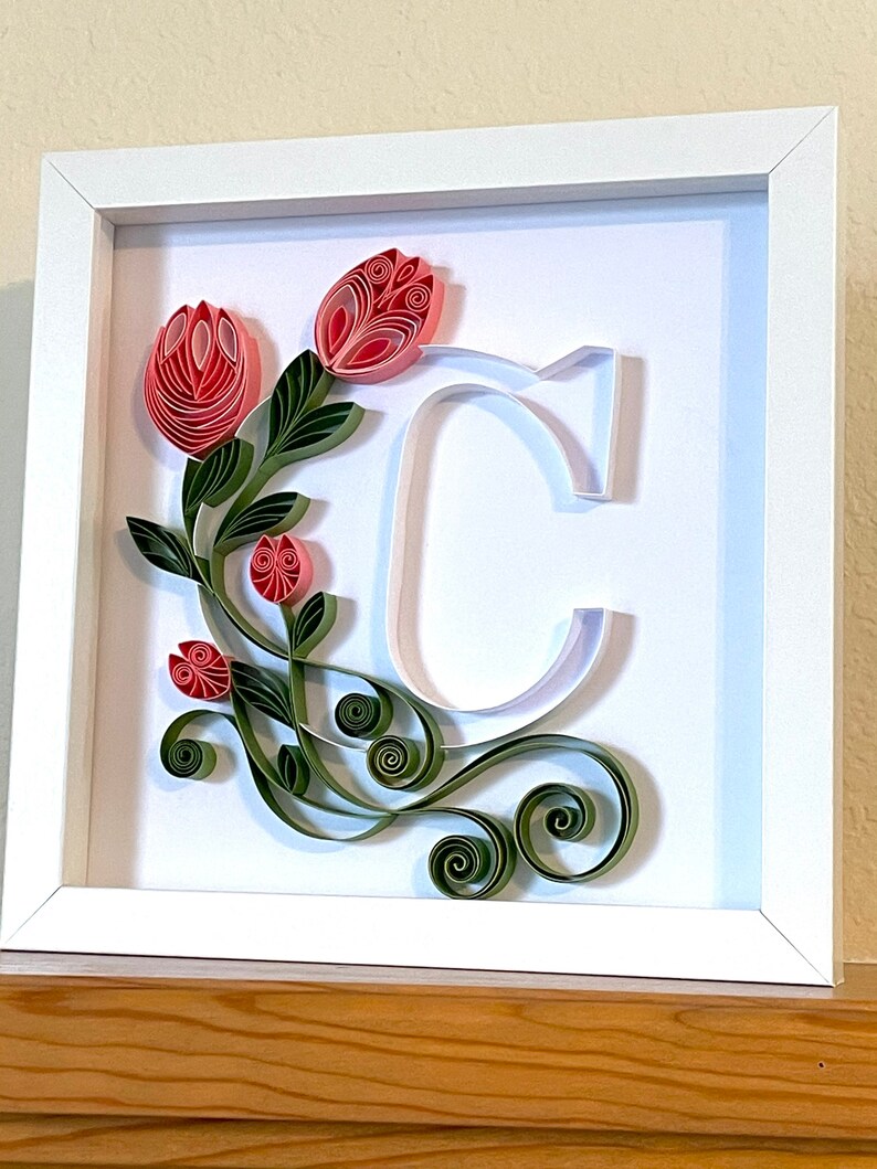 Handmade Monogram Quilling Art - Etsy