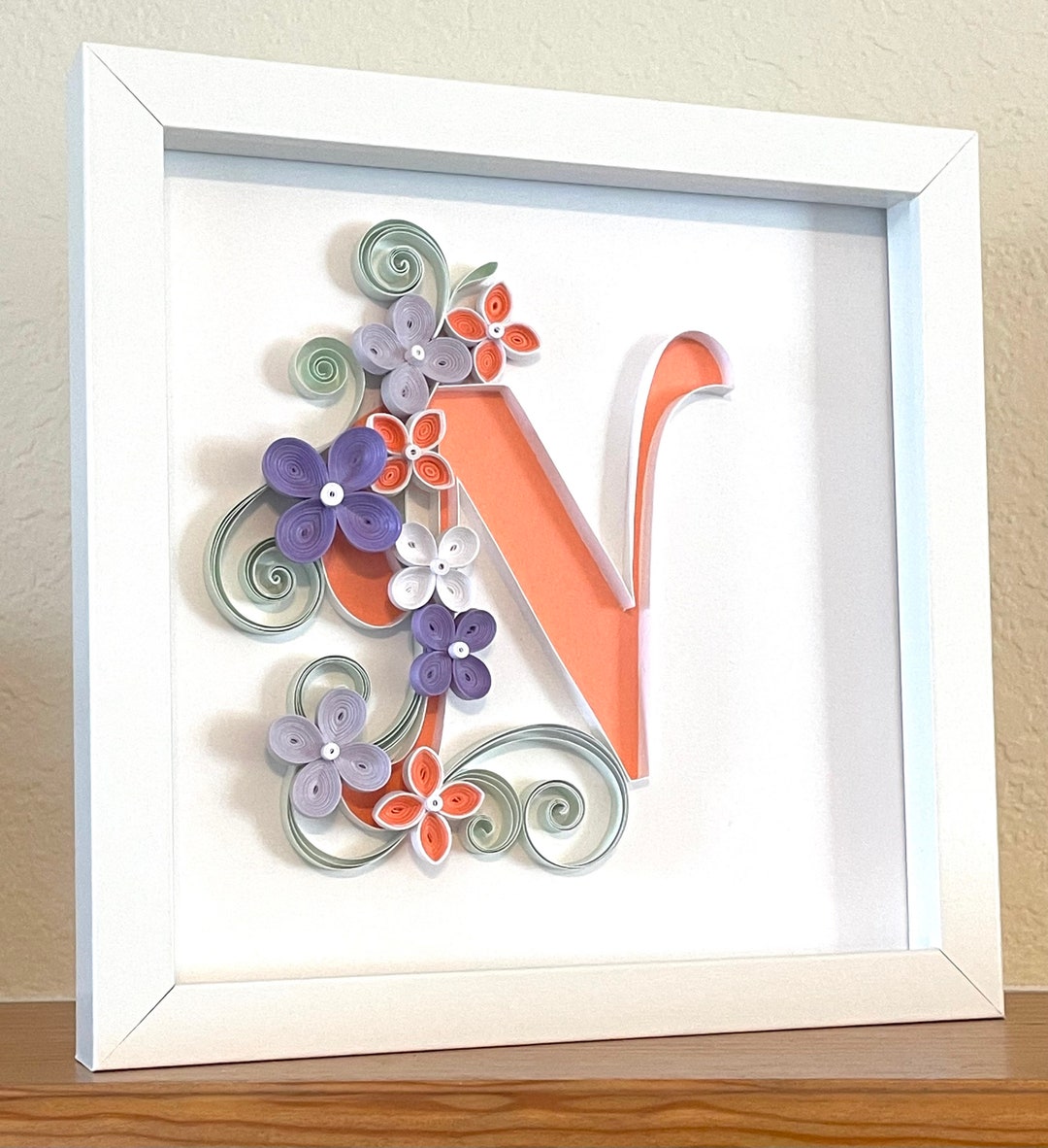 Handmade Monogram Quilling Art - Etsy