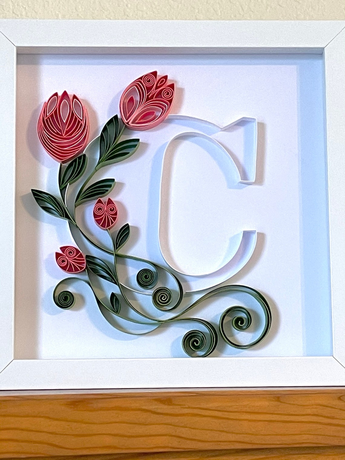 Handmade Monogram Quilling Art - Etsy