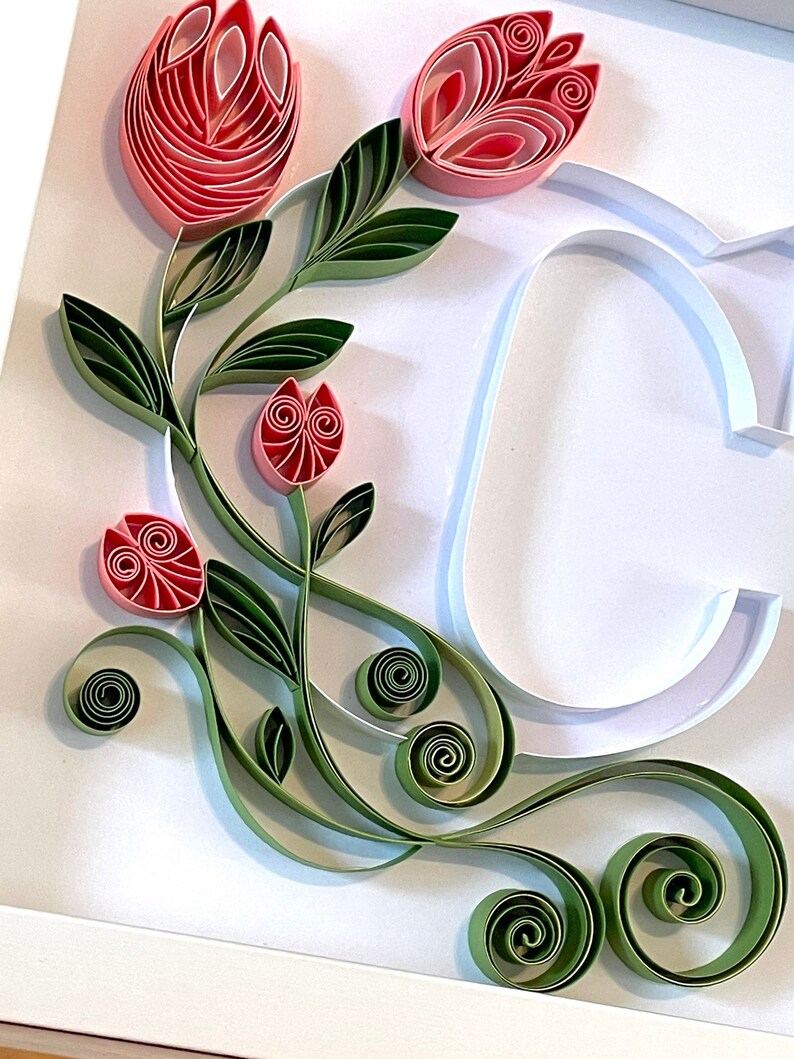 Handmade Monogram Quilling Art - Etsy
