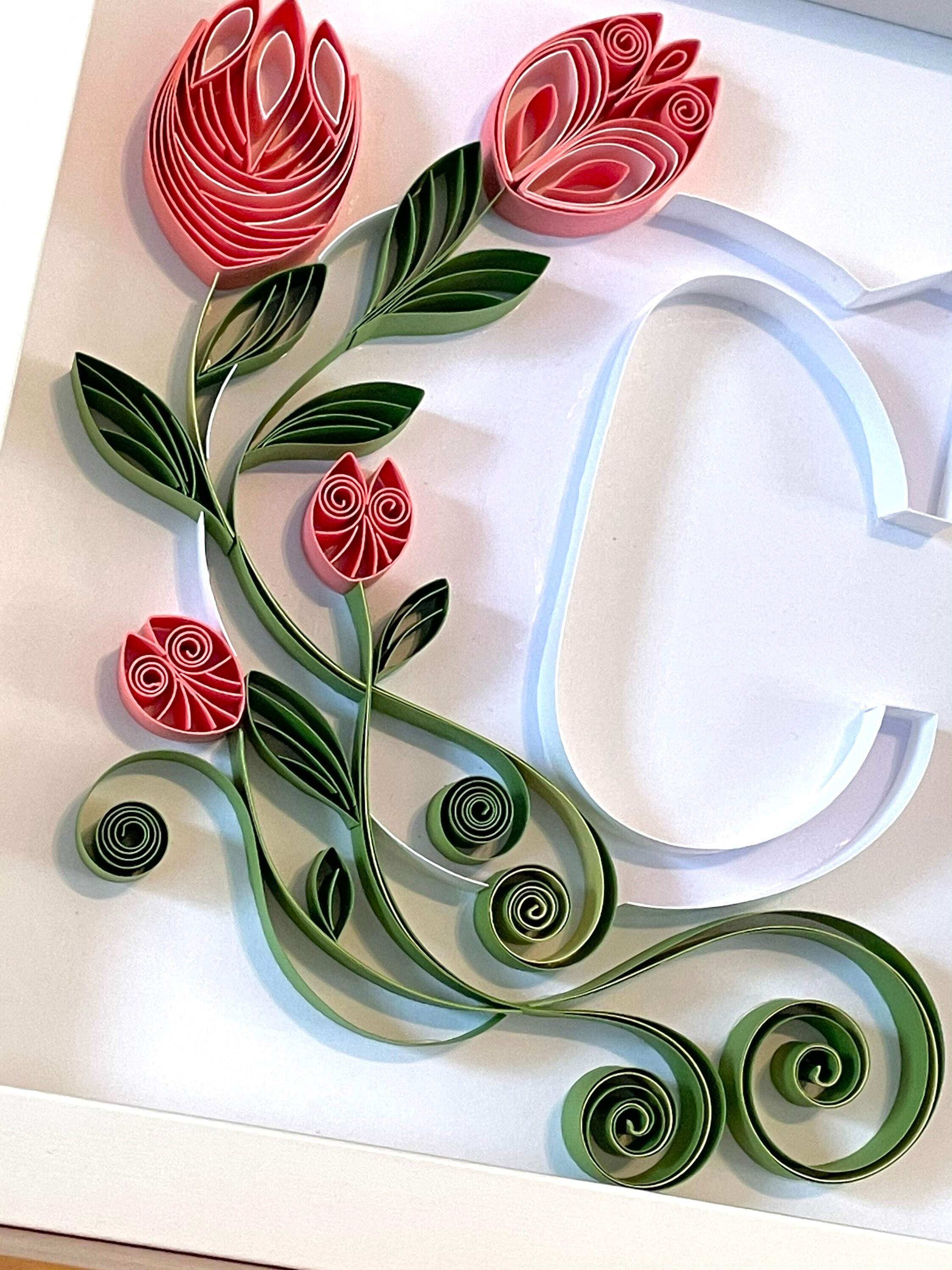 Handmade Monogram Quilling Art - Etsy