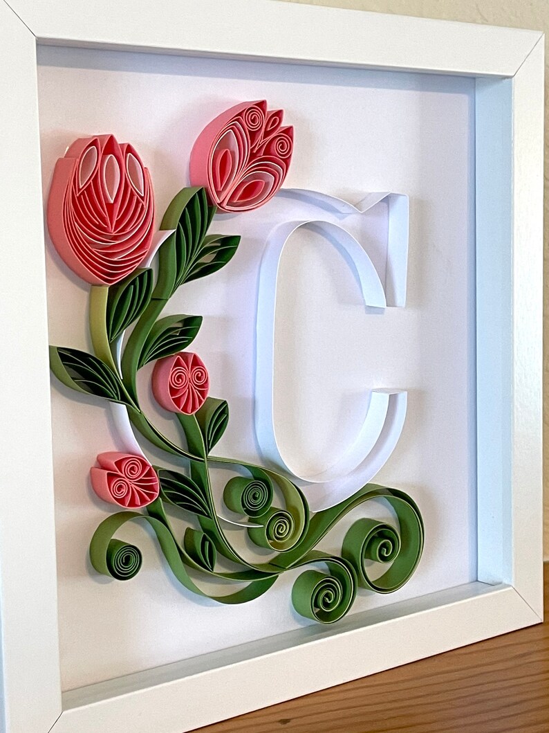 Handmade Monogram Quilling Art - Etsy