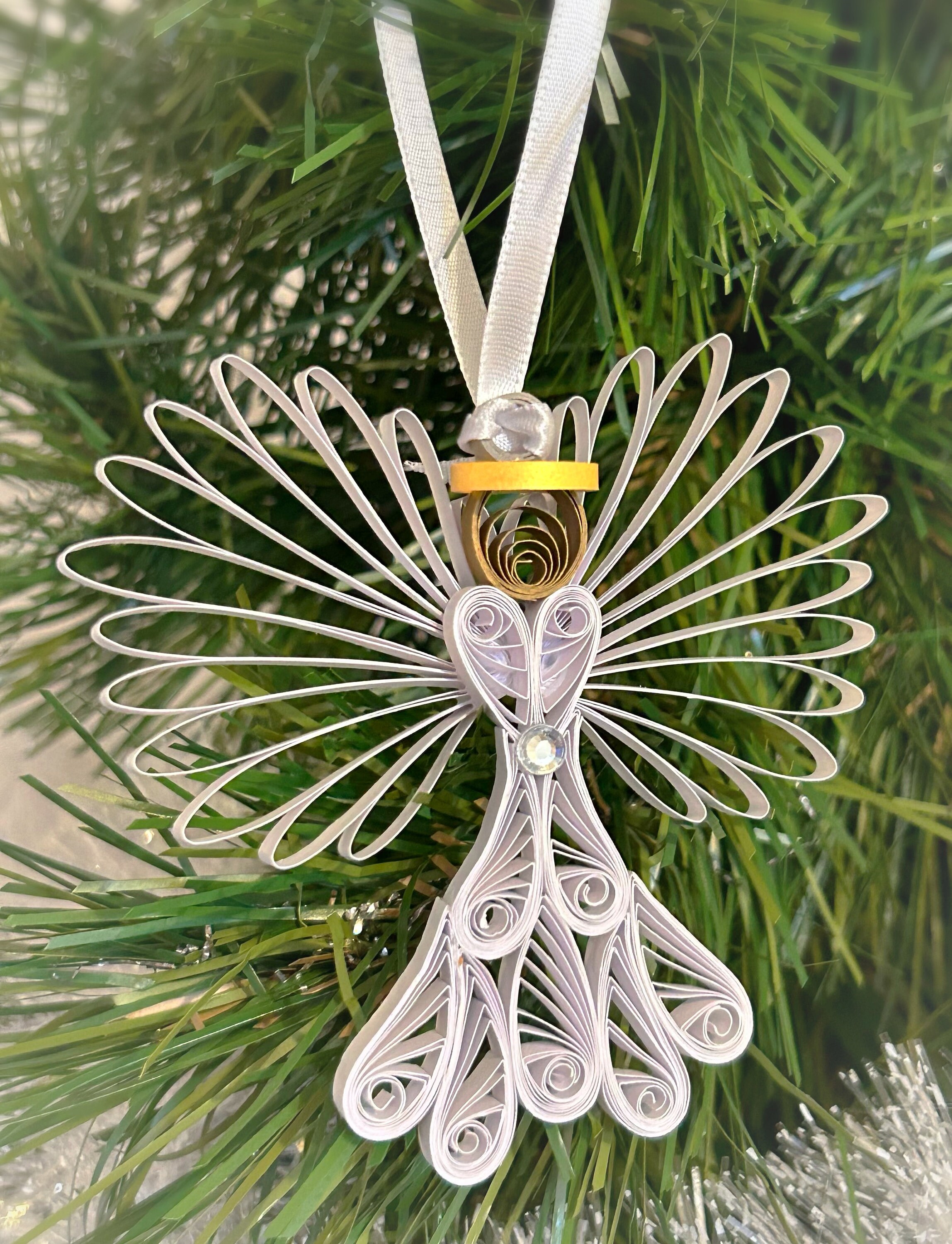 Set of 3 Paper Quilling Angel Ornaments handmade - Etsy