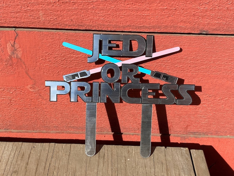 Princess or Jedi Cake Topper | Etsy