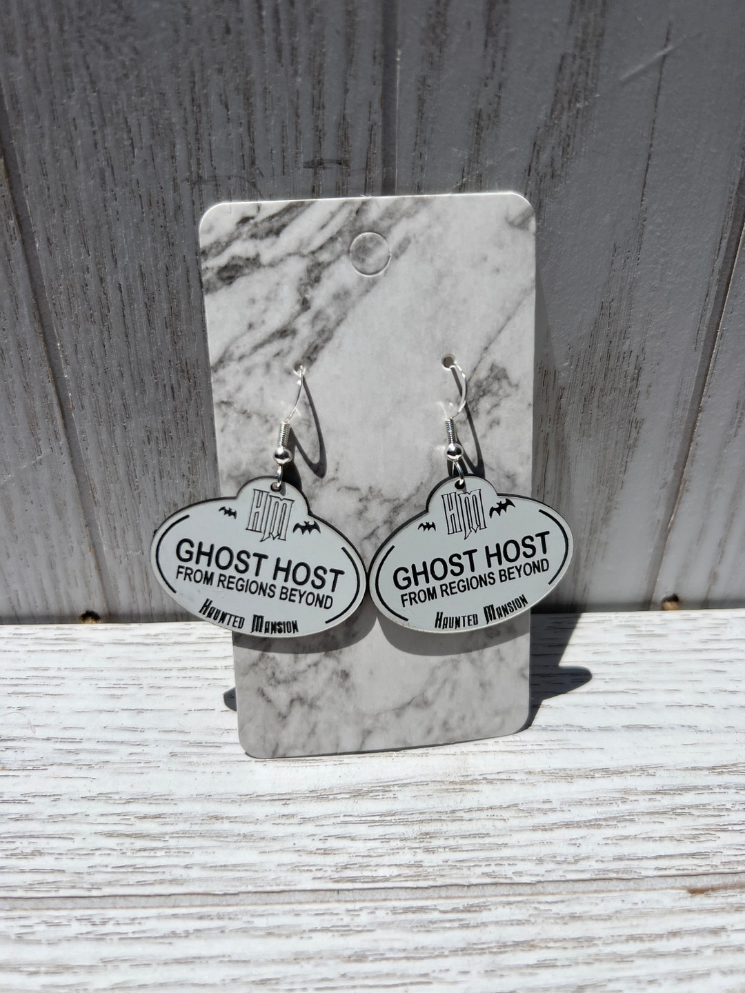 Custom Haunted Mansion Name Badge Earrings - Etsy