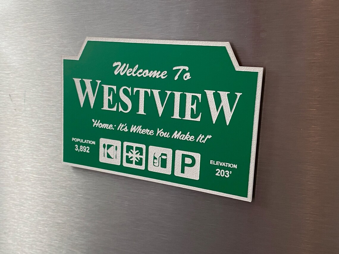 Wanda Vision Westview Sign Magnet | Etsy