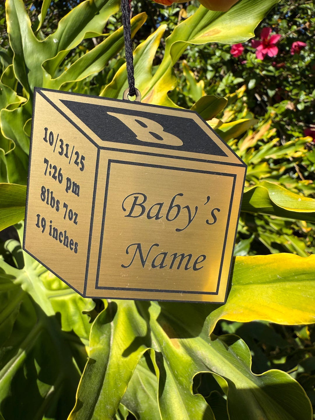 Custom Baby Block Ornament – Personalized Plastic Ornament With Birth ...