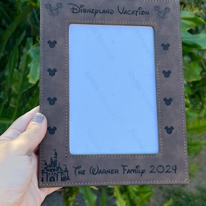 Disneyland Vacation - Custom Personalized Photo Frame - Faux Leather ...