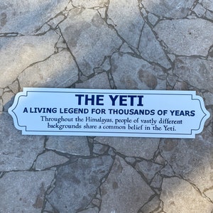 Expedition Everest Yeti Sign - Etsy