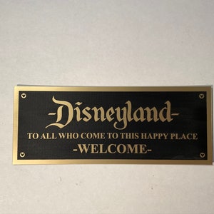 Disneyland Welcome Sign - Etsy