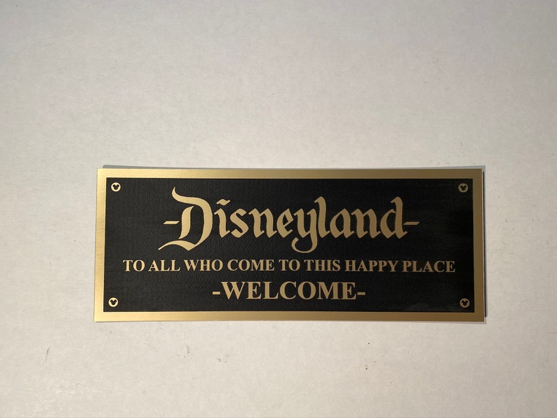 Disneyland Welcome Sign | Etsy