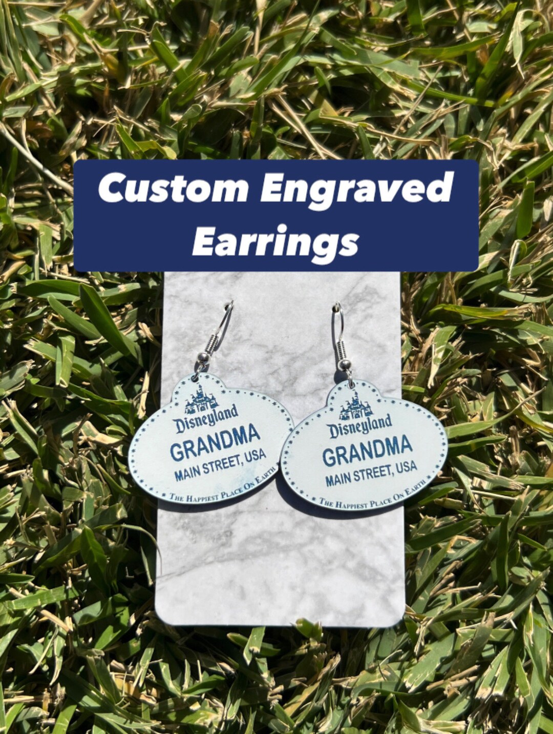 Custom Name Badge Earrings - Etsy