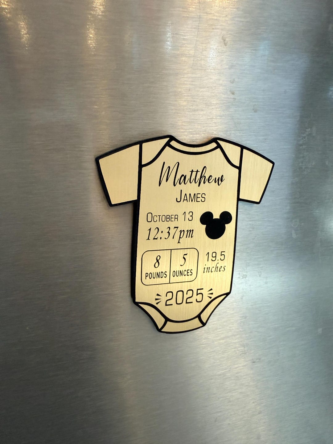 Personalized Baby Onesie Magnet – Custom Newborn Stats Magnet With Name ...