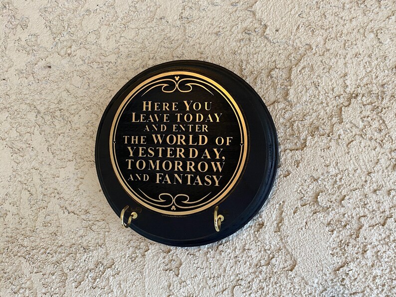 Walt Disney World Magic Kingdom Entrance Plaque With Hooks - Etsy