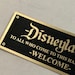 Disney Plaque Set Disneyland & Disneyworld - Etsy