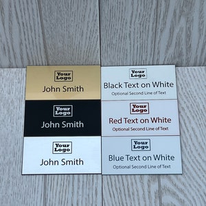 Custom Personalized Engraved Professional Name Badges With Custom Logos ...