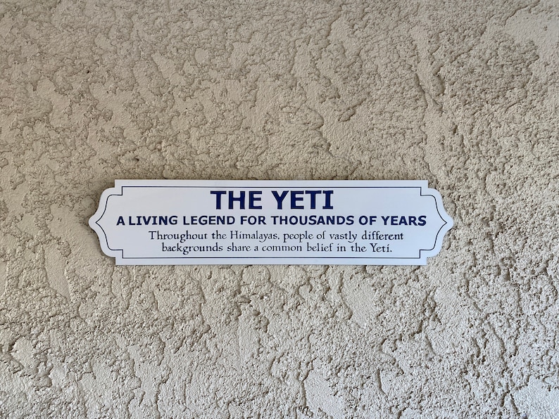 Expedition Everest Yeti Sign | Etsy