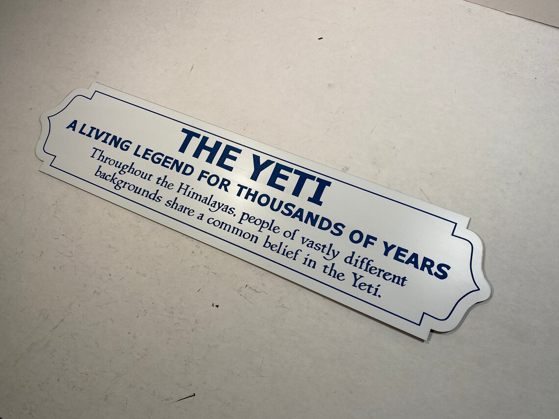 Expedition Everest Yeti Sign - Etsy